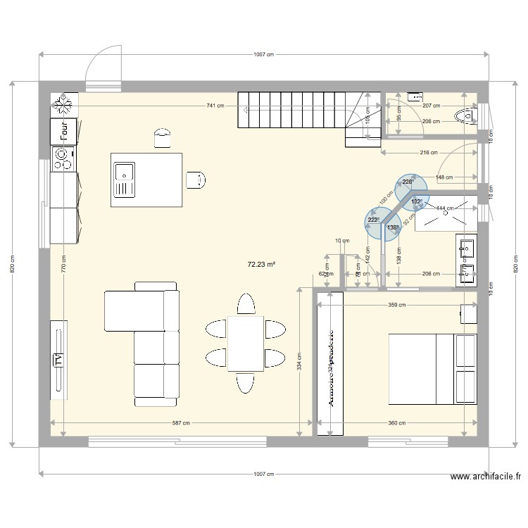 Aménagement RDC - Plan dessiné par amandineblanc
