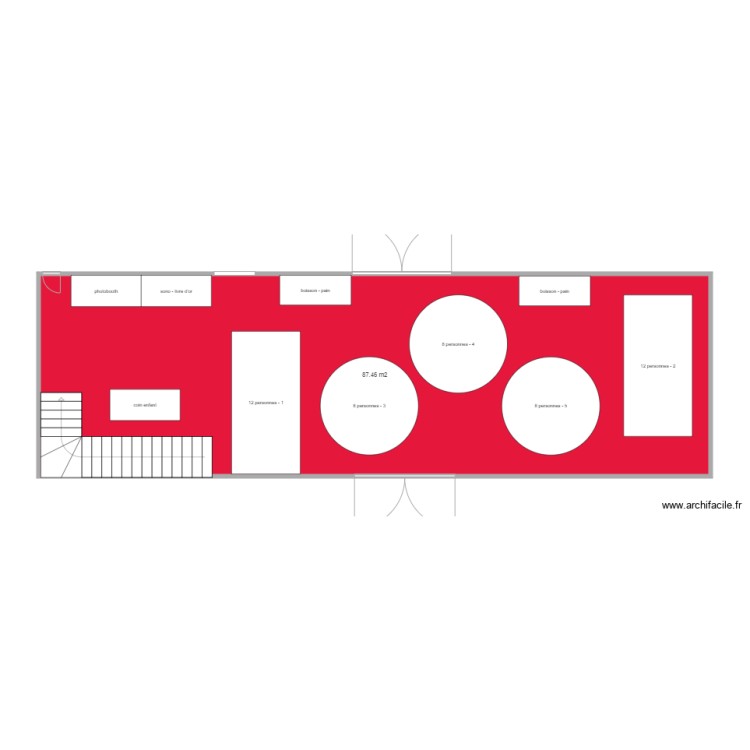 Plan – Salle de réception mariage – Par Co... ️ | ArchiFacile