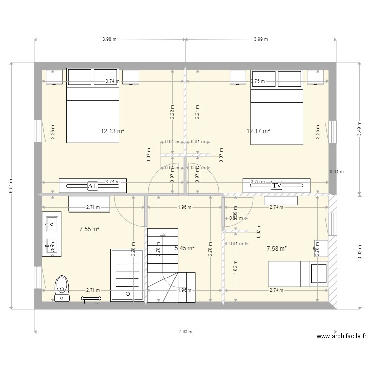 refection appartement - Plan dessiné par WIOTSEBASTIEN