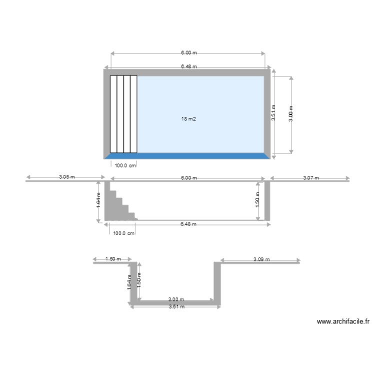 Plan – Piscine plan en coupe – Par harcil21 ️ | ArchiFacile