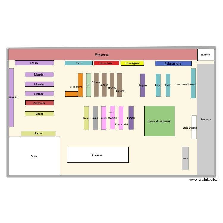 Plan – Super U – Par Cécilia030519 ️ | ArchiFacile