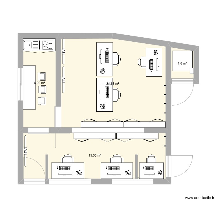 plan nouveau ccp - Plan 4 pièces 46 m2 dessiné par solenngoilard123