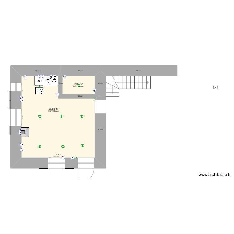 Maison - Plan 2 pièces 23 m2 dessiné par Melaninouche