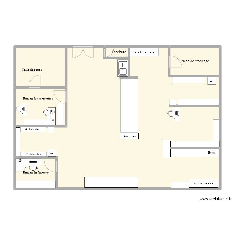 Labo anapath - Plan 6 pièces 127 m2 dessiné par Nurcan demirdas