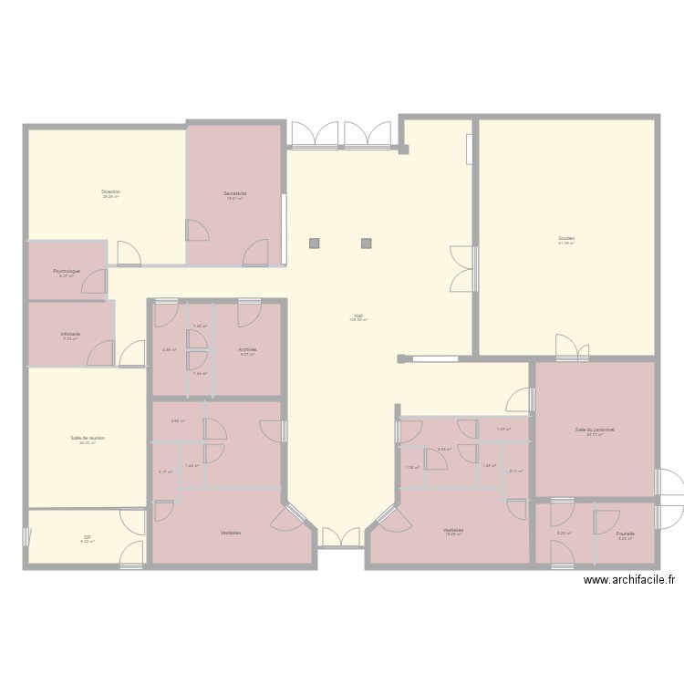 Plan Bâtiment A Complet - Plan 26 pièces 375 m2 dessiné par c_larisse