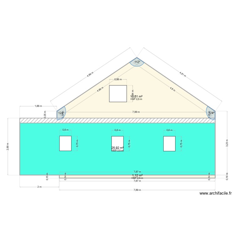 PIGNON EST - Plan 3 pièces 41 m2 dessiné par ELORIE22720