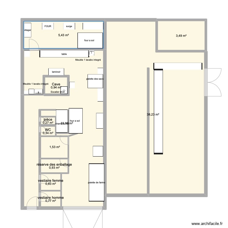 TARTINE ET GOURMANDISE - Plan dessiné par Grégoireflam