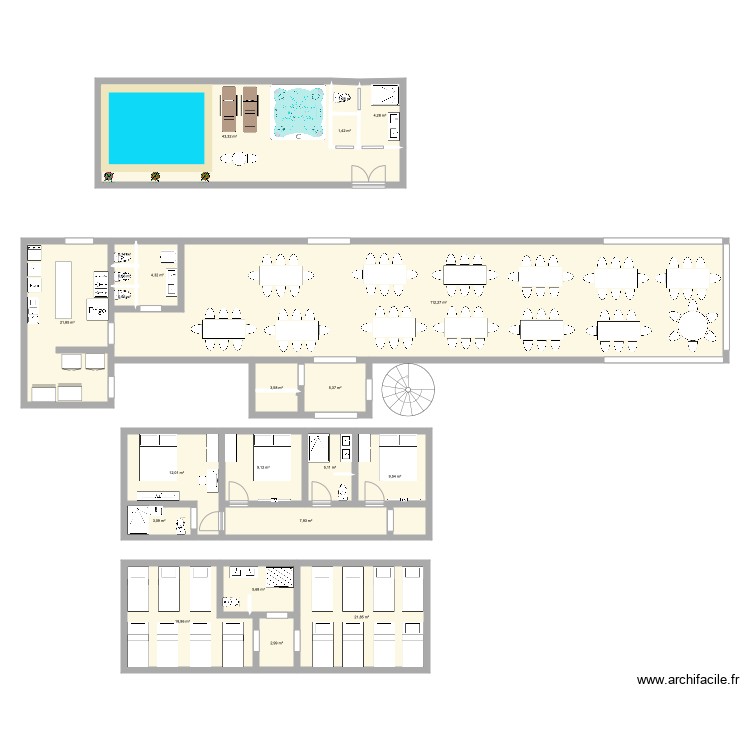 manoir - Plan dessiné par jeremy...