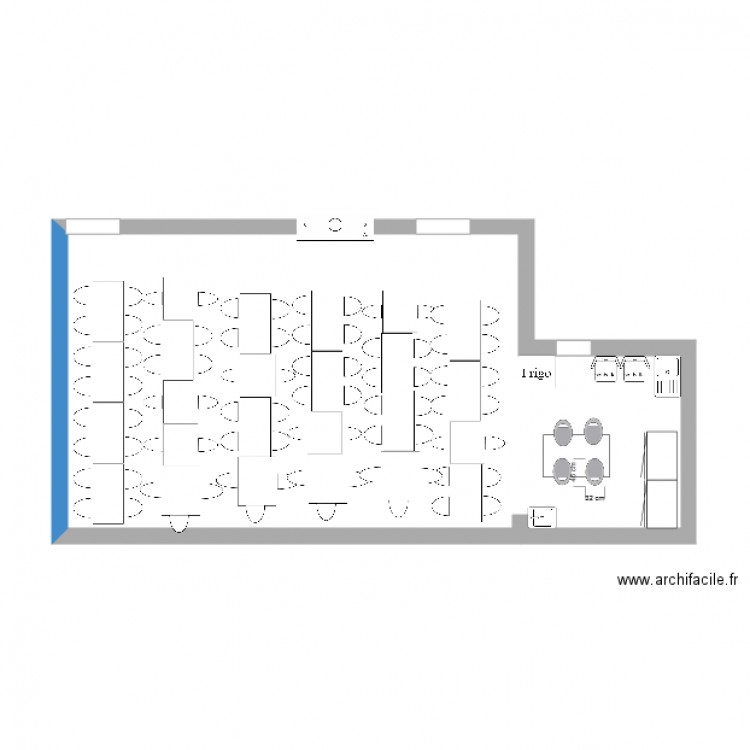 plan réfectoire - Plan dessiné par sofy3217