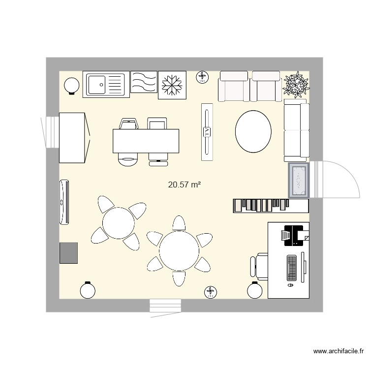 salle de repos renover - Plan dessiné par emmaloub