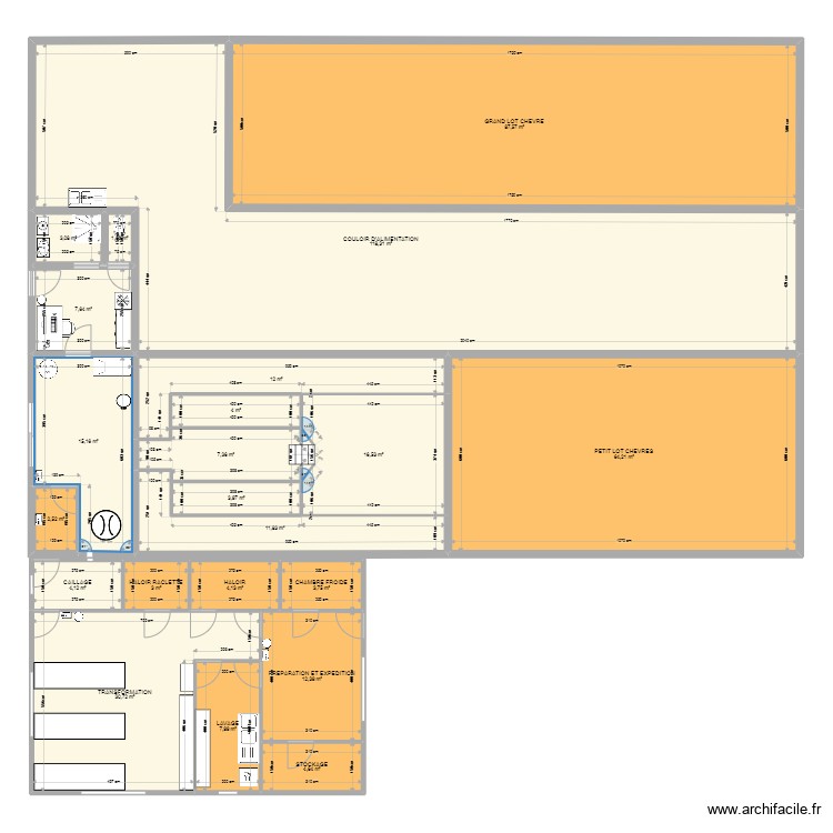 Plan – fromagerie 70 m² – Par CAROPAQU ️ | ArchiFacile