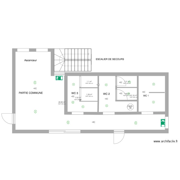 PARTIE COMMUNE - Plan dessiné par BUREAU 1