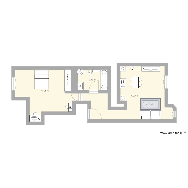 plan appartement - Plan dessiné par Aspillow