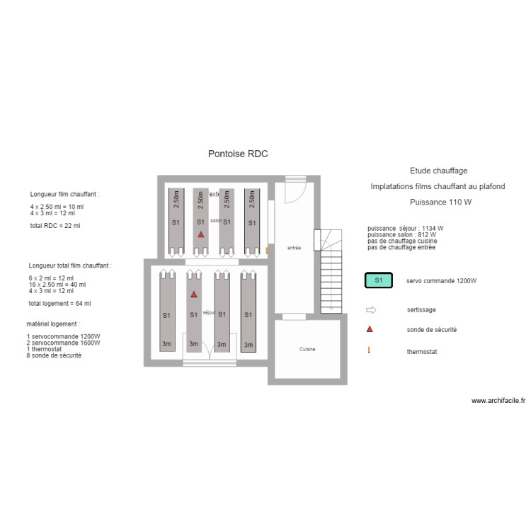 Pontoise - Plan dessiné par hfranck95