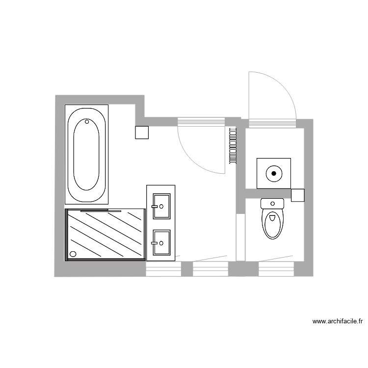 SDB - Plan dessiné par RVCHEL