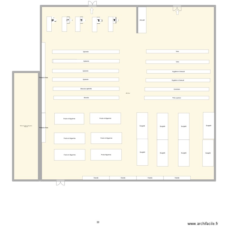 Carrefour hypermarché - Plan dessiné par VRAPIN67