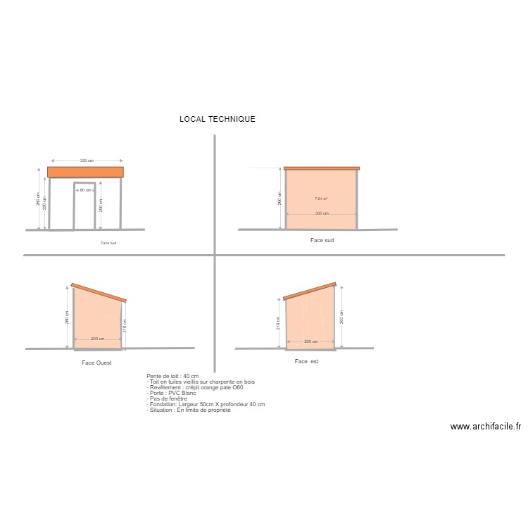 Abris de jardin - Plan dessiné par didine...