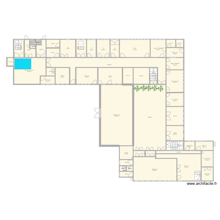 Plan ecole - Plan dessiné par Clairisson