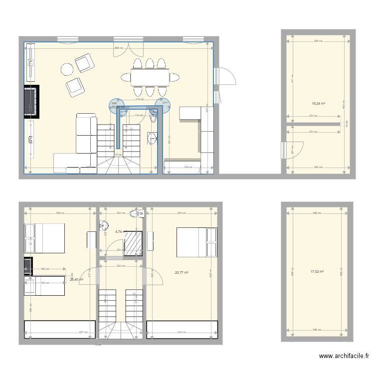 maison montagne - Plan dessiné par mmichel62