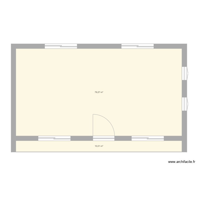 test 1 - Plan 2 pièces 89 m2 dessiné par steev94