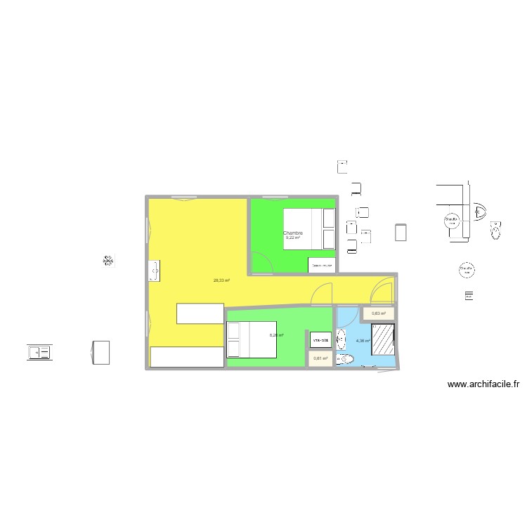 Plan – F3 au 2ème New – Par New Life ️ | ArchiFacile