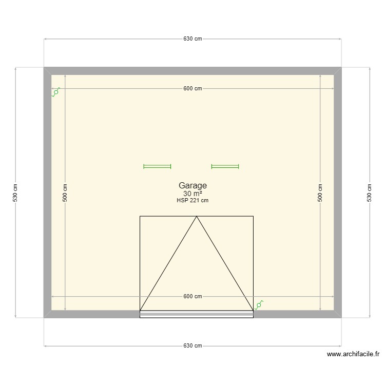 plan garage 30M2 MASSE - Plan dessiné par LCASTEL