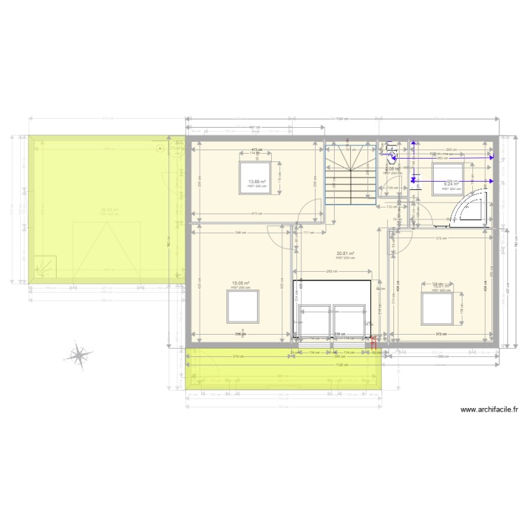 Maconnerie sans isolation 2 - Plan dessiné par 29damien