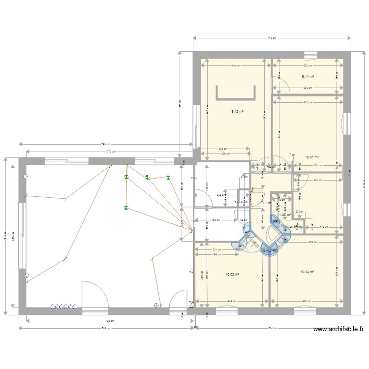 MAISON 20180718 Salon elec hors prise cuisine - Plan dessiné par ...