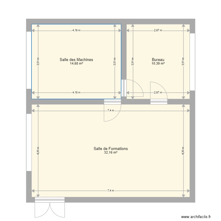 Atelier - Plan dessiné par caouthar