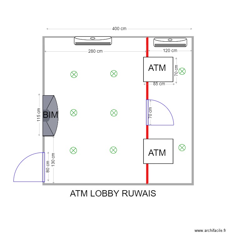 atm lobby ruwais - Plan dessiné par georges60