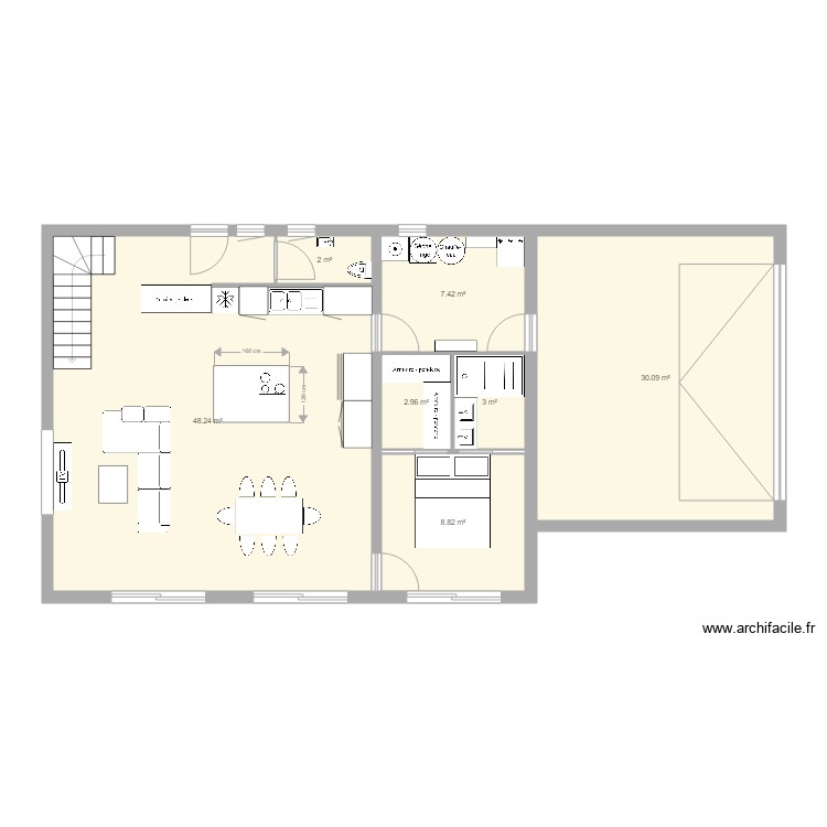 maison rectangle - Plan dessiné par SADA0516