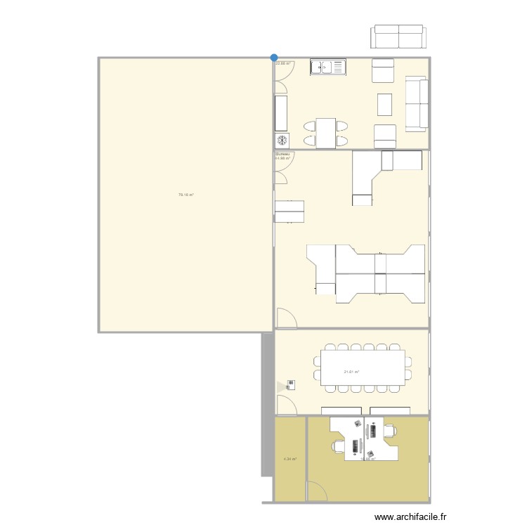 salle repos plan2 bis - Plan dessiné par agnesdelaha