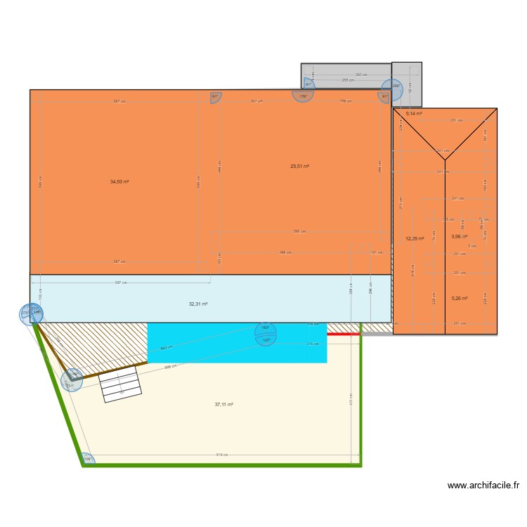 Toiture 2 - Plan dessiné par FannyMorgan