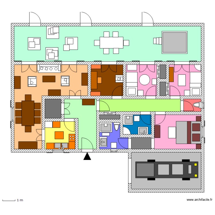 Plan – F5 garage 103m², cuisine sép, WC sép, SDB priv – Par Sophie ...
