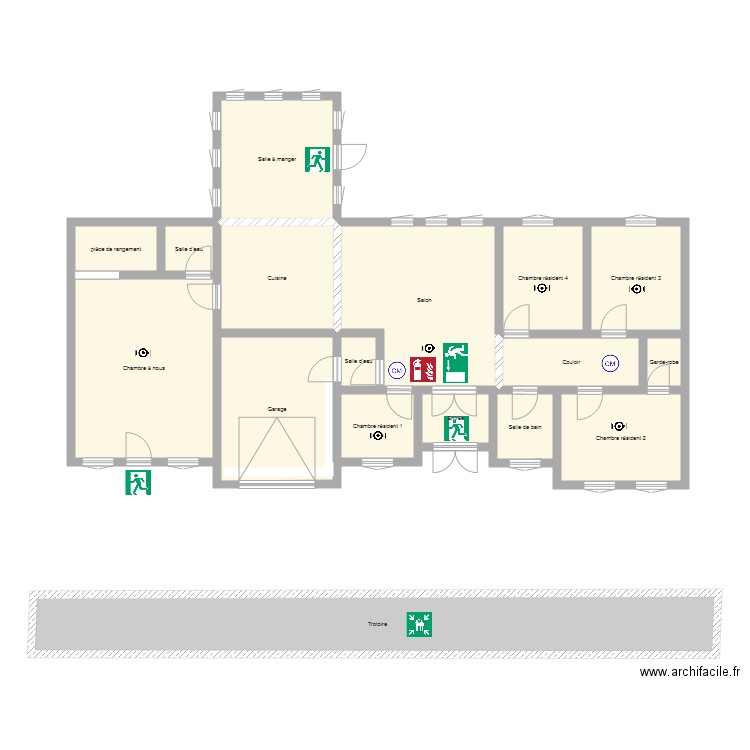 Plan – Plan pour incendie – Par JulieT514 ️ | ArchiFacile