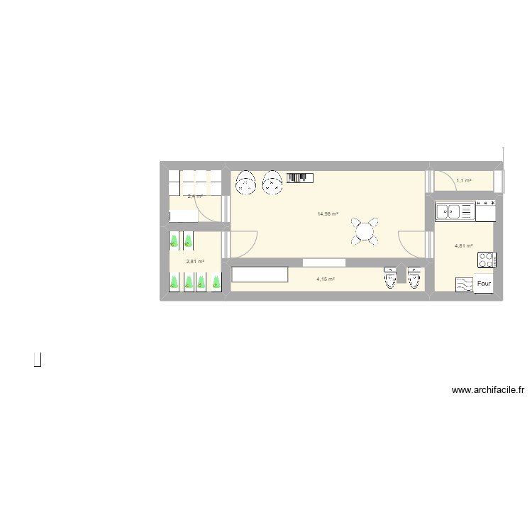 Plan MAM - Plan 6 pièces 30 m2 dessiné par romane0505