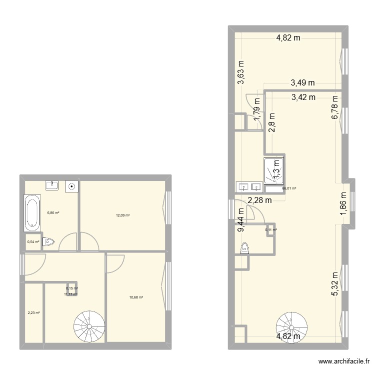 M2 TEST - Plan 10 pièces 142 m2 dessiné par PTIYOP