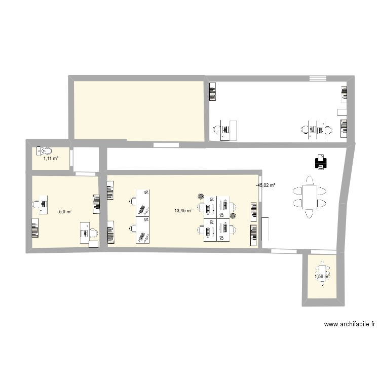 plan bureau A - Plan dessiné par SenaVY