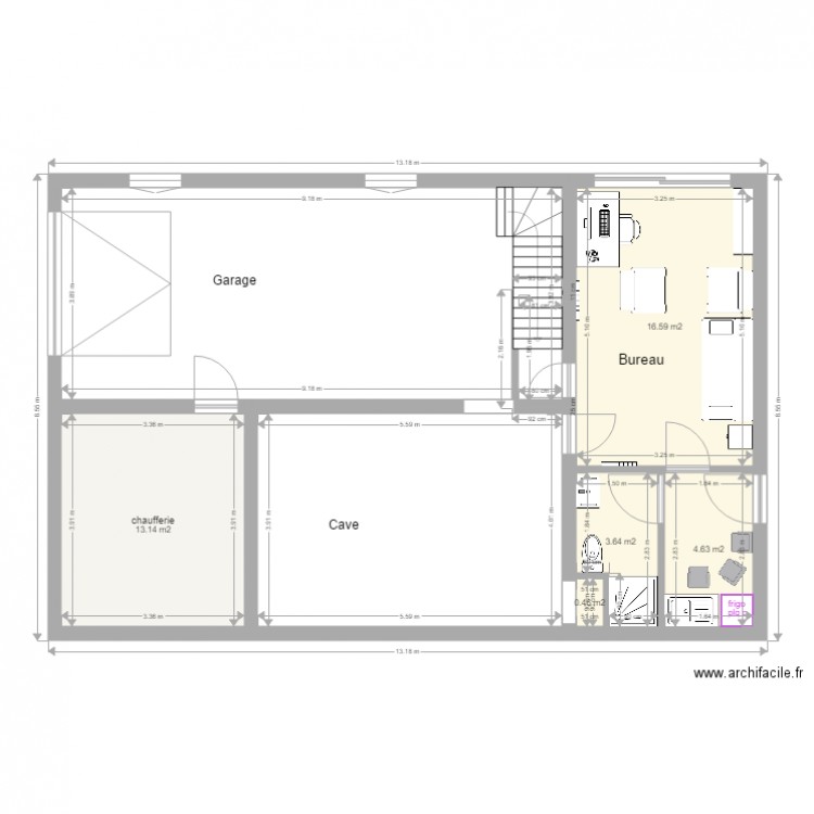 plan 31 03 2 sous sol - Plan dessiné par murielanne