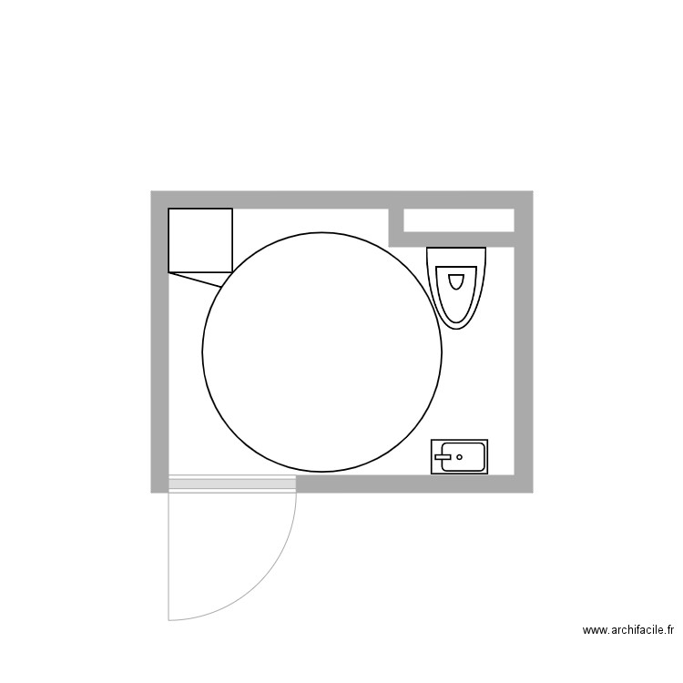 WC MSP - Plan 2 pièces 4 m2 dessiné par ClairergOT