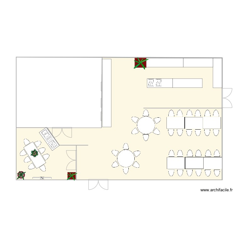 Réfectoire - Plan dessiné par Maooo