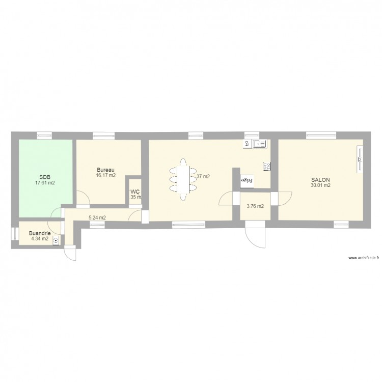 PLAN RDC - Plan dessiné par afaulcon