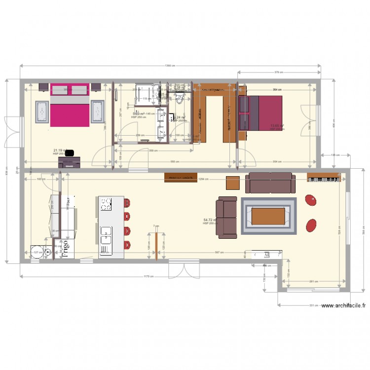 Plan rdc Résidence Aloa 1 - Plan dessiné par Anne0610