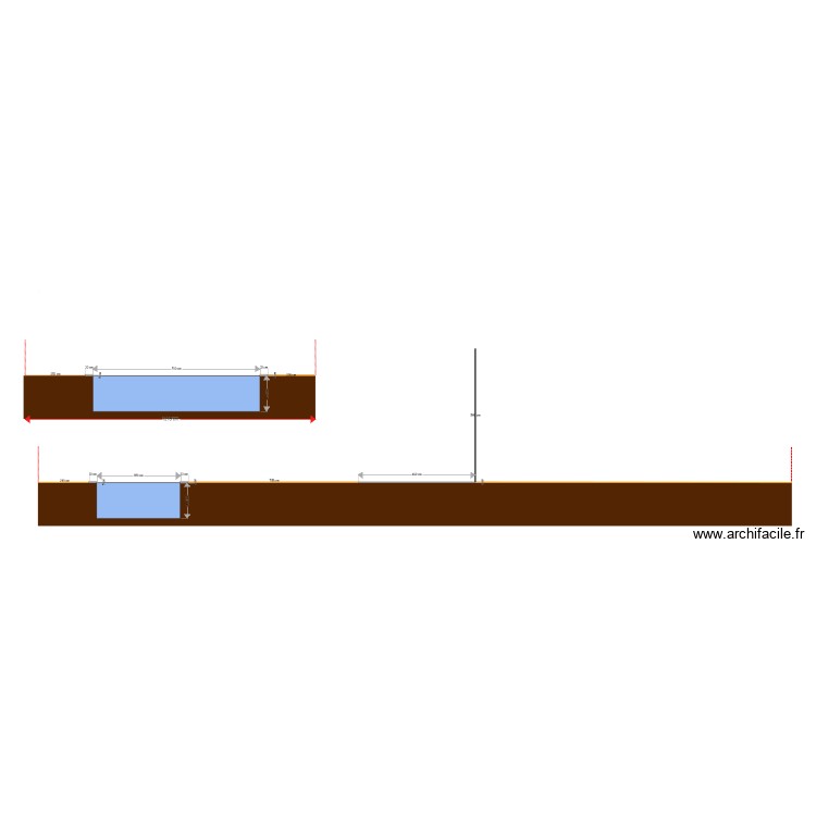 Plan de coupe - Plan dessiné par Julie LBR