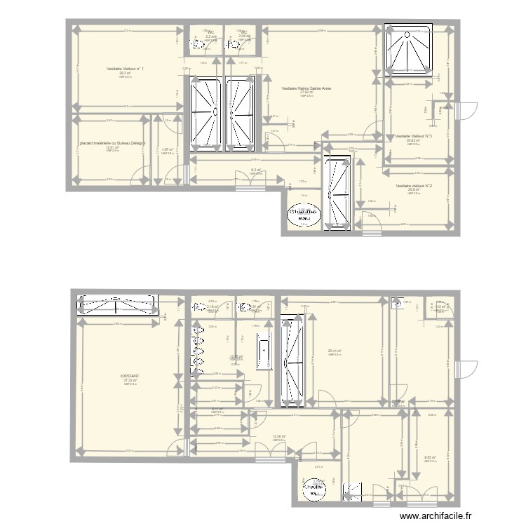 vestiaire - Plan dessiné par benc81