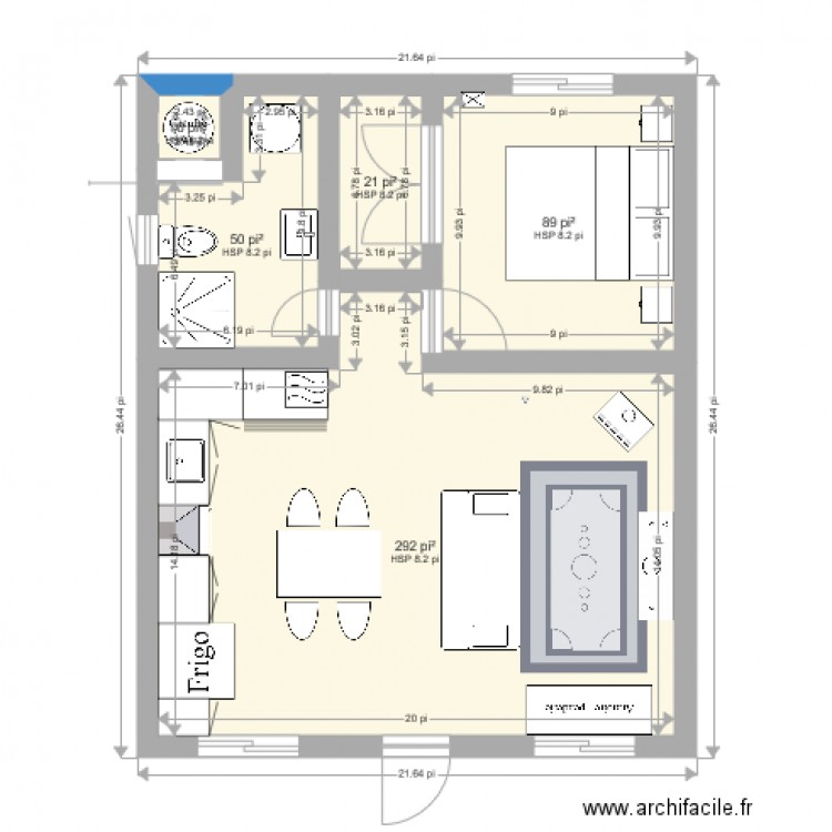 Mini maison - Plan dessiné par Coeedel