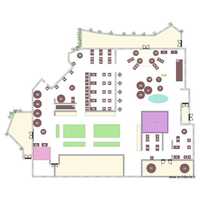 Royal Buffet - Plan dessiné par anouaralien