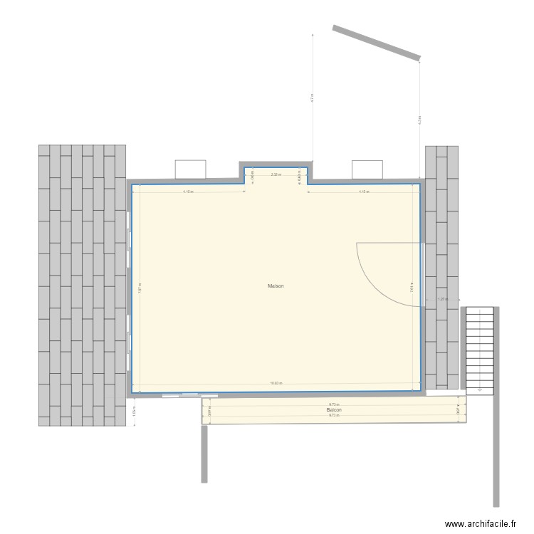 Terrasse extérieure V1 - Plan dessiné par xaxav