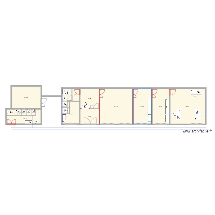 nouveaux locaux - Plan dessiné par ajila