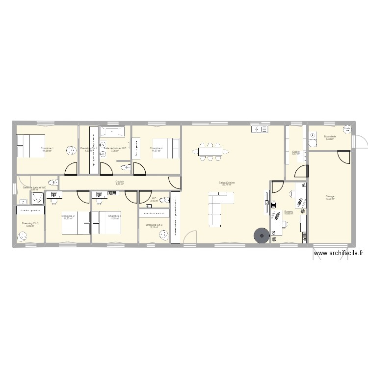 Primavera V3 - Plan 16 pièces 185 m2 dessiné par alexbp1503